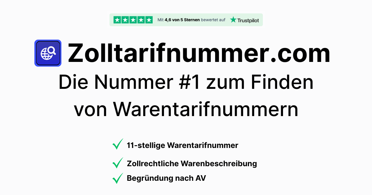 Warentarifnummer finden & bestimmen | Zolltarifnummer.com